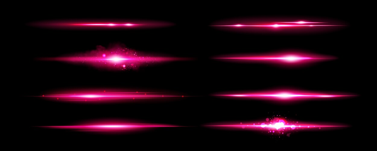 Pink light flare effect with magic lens sparkle Vector Image
