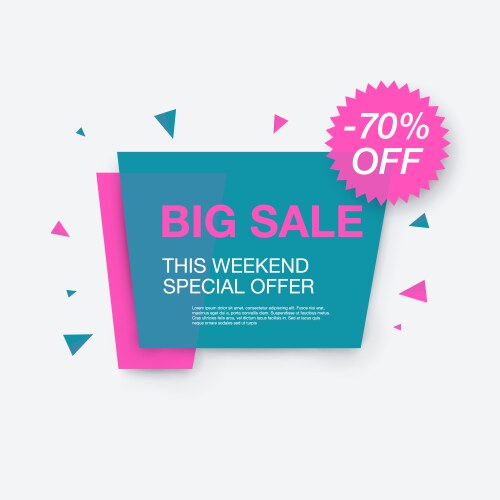 Weekend sale background Royalty Free Vector Image