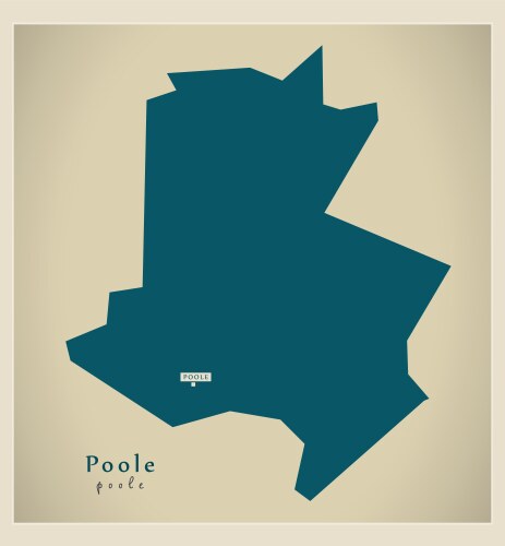 Modern map - purbeck district uk Royalty Free Vector Image