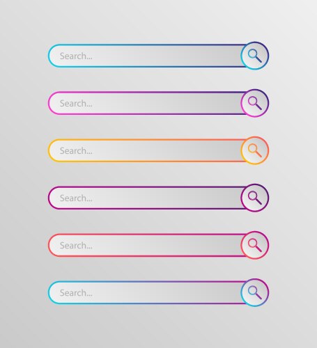 Various search bar templates internet browser Vector Image