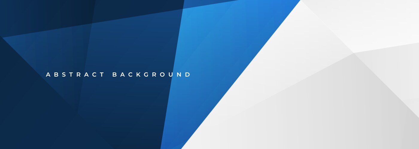Abstract blue and white modern wide banner Vector Image