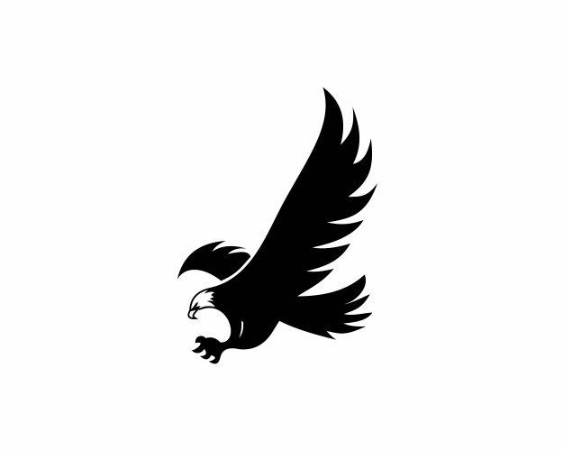 Flying eagle logo icon Royalty Free Vector Image Flying eagle logo icon Royalty Free Vector Image