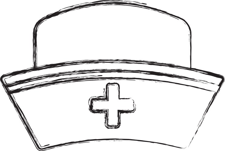 Nurse Hat Line Drawing