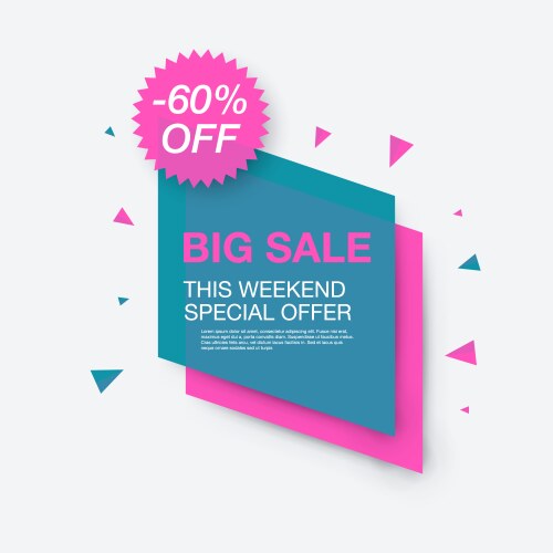 Weekend sale background Royalty Free Vector Image