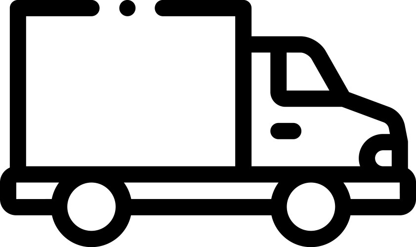 Delivery icon thin linear style design isolated Vector Image