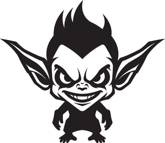 Wickedwhimsy evil goblin goblingrotesque cartoon Vector Image