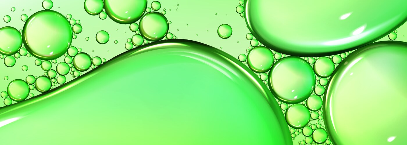 Green skin collagen bubble texture background Vector Image