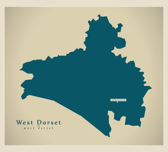 Modern map - west devon district uk Royalty Free Vector