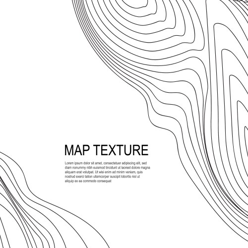 Topographical terrain map with line contours Vector Image
