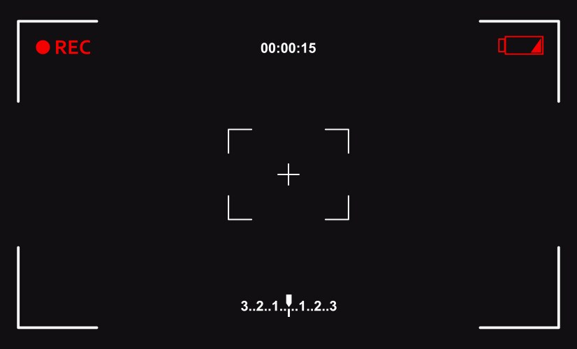 Video camera overlay Royalty Free Vector Image