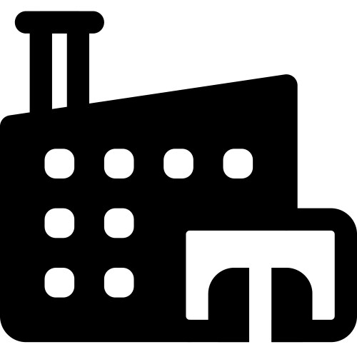 Large scale factory with extensive infrastructure Vector Image