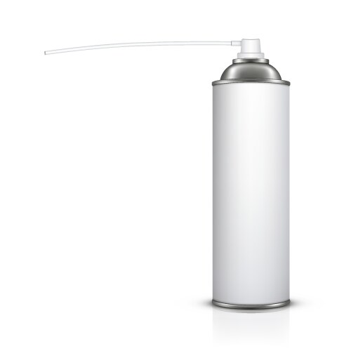 Aluminium spray can template blank Royalty Free Vector Image