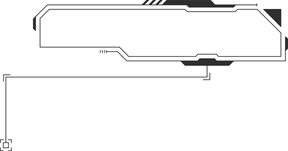 Blue digital hud text box template futuristic Vector Image