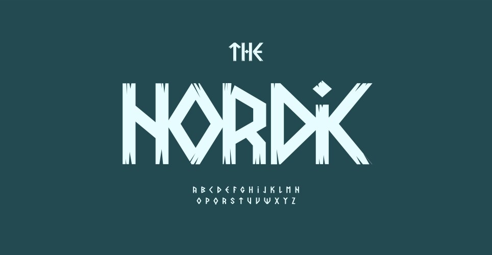 Nordic Rune Alphabet Font Royalty Free Vector Image
