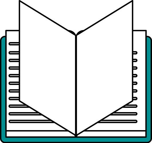 Reading book separator Royalty Free Vector Image