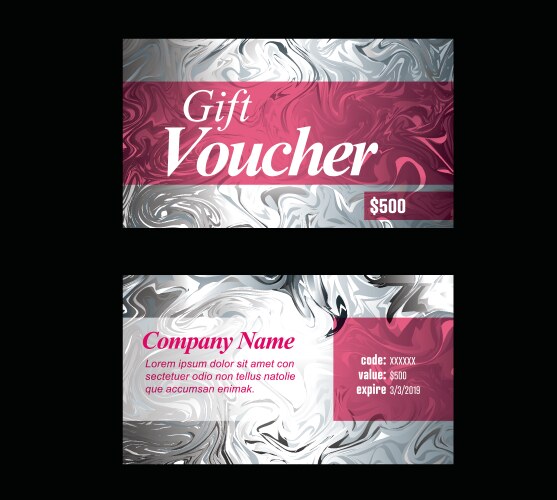 Modern simple gift card template Royalty Free Vector Image