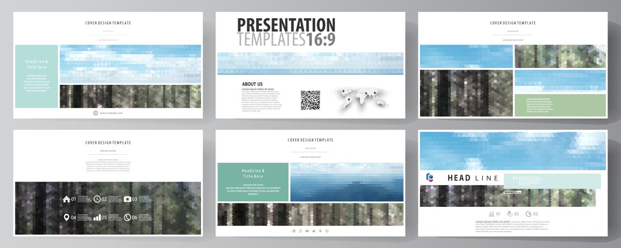 Business templates in hd format for presentation Vector Image