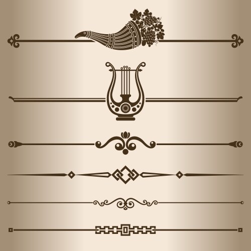 Decorative lines Royalty Free Vector Image - VectorStock