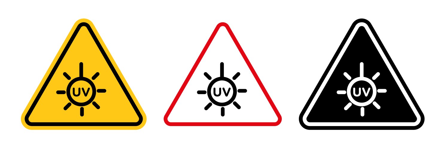 Uv light do not look sign ultraviolet light Vector Image