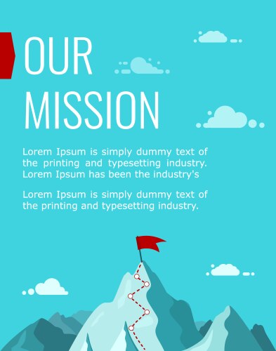Company profile template with mission vision Vector Image