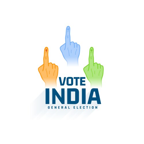 Vote for india general election background Vector Image