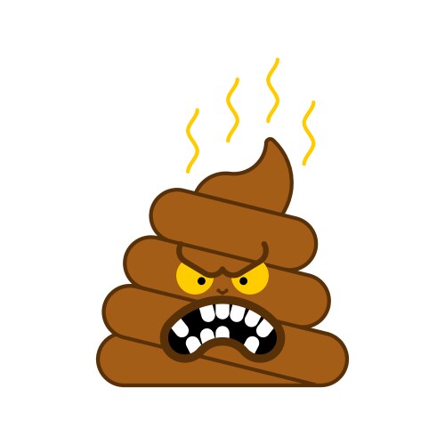 Shit font letters from poop alphabet Royalty Free Vector