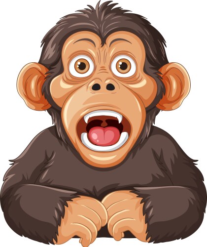 A smiling cartoon chimpanzee dressed in stylish Vector Image