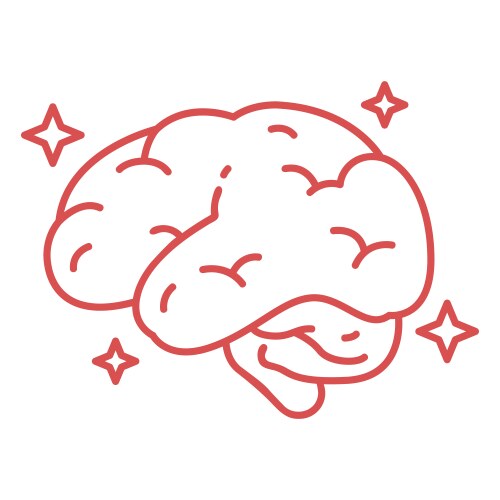 Fresh brain in a puddle Royalty Free Vector Image
