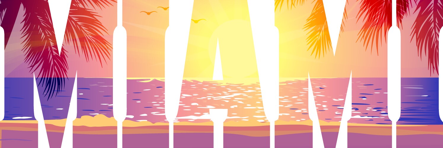Miami Sunset Vector Images (über 1,700)