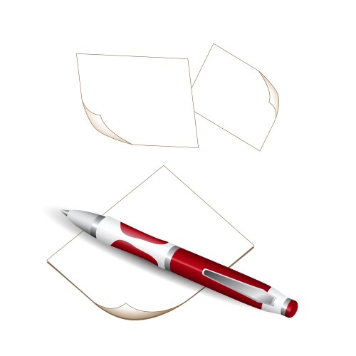 Red pen Royalty Free Vector Image - VectorStock