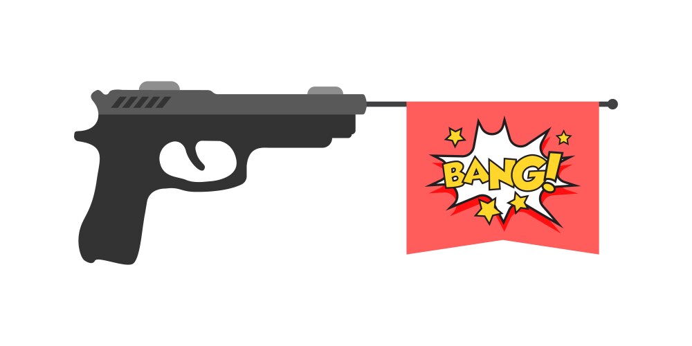 Gun with Bang Flags Vector Images (over 110)