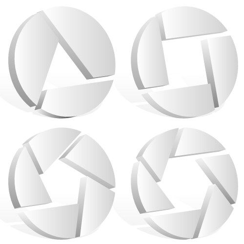 Shutter symbols Royalty Free Vector Image - VectorStock