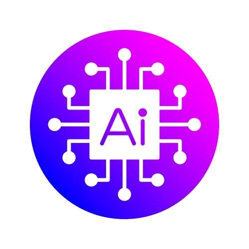 Artificial intelligence icon logo Royalty Free Vector Image