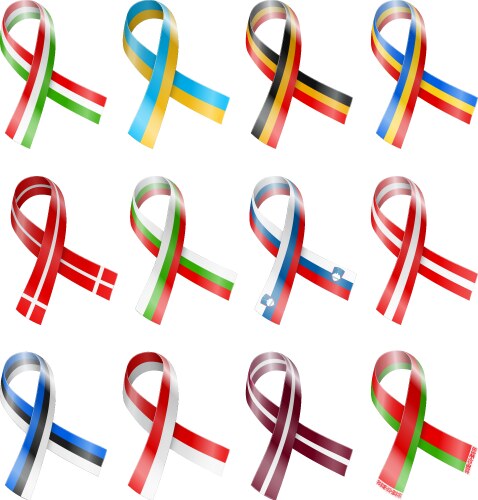 Ribbon flag of ukraine ua Royalty Free Vector Image