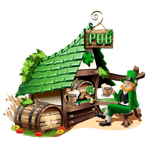 Irish pub Royalty Free Vector Image - VectorStock
