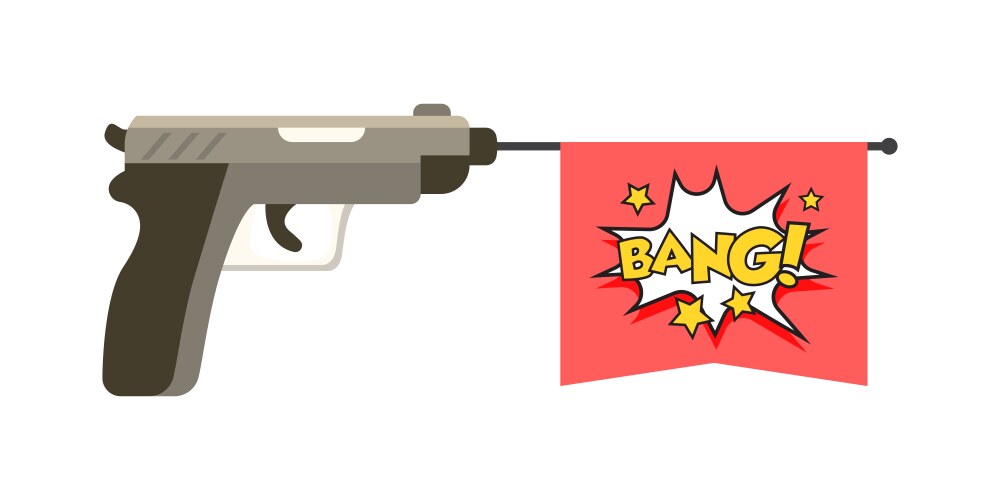 Gun with Bang Flags Vector Images (over 110)