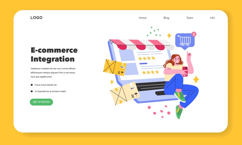 Retail tech flat Royalty Free Vector Image - VectorStock