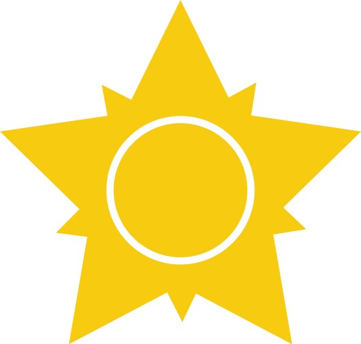 Sun icon - simple element Royalty Free Vector Image