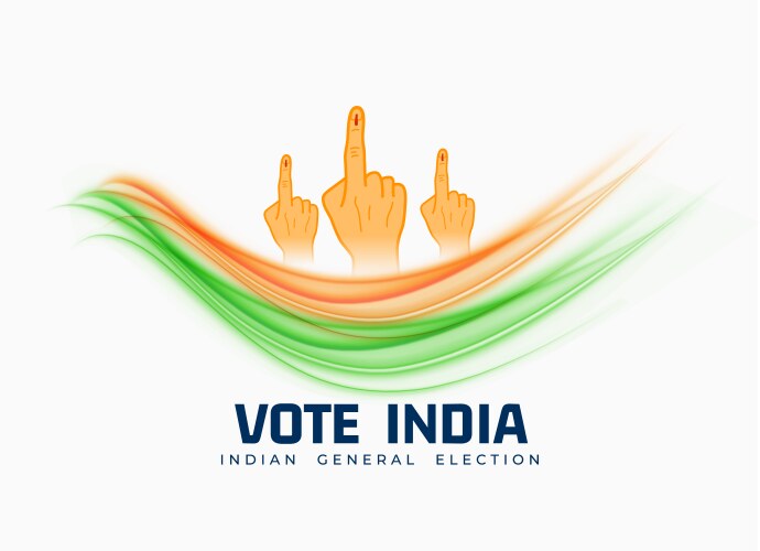 Indian general voting background for political Vector Image