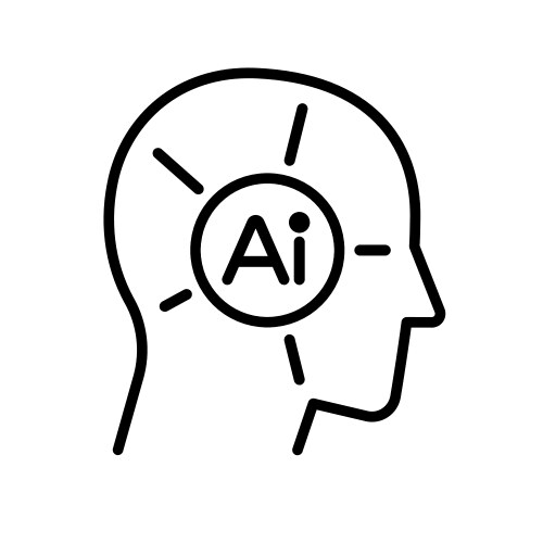 Artificial intelligence icon logo Royalty Free Vector Image