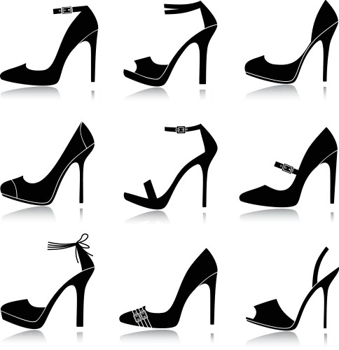 Shoes Black and White Vector Images (over 88,000)