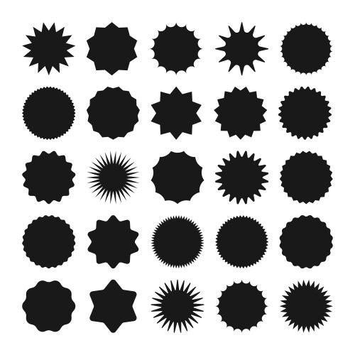 Brutalist geometric shapes symbols simple Vector Image