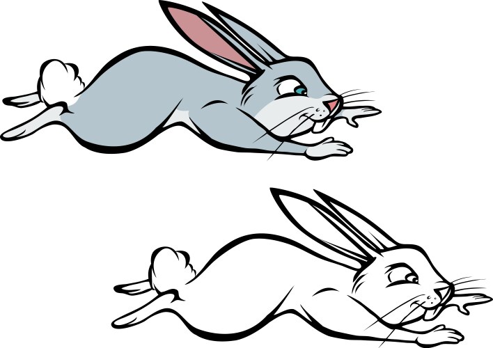 Rabbit Hopping Clipart