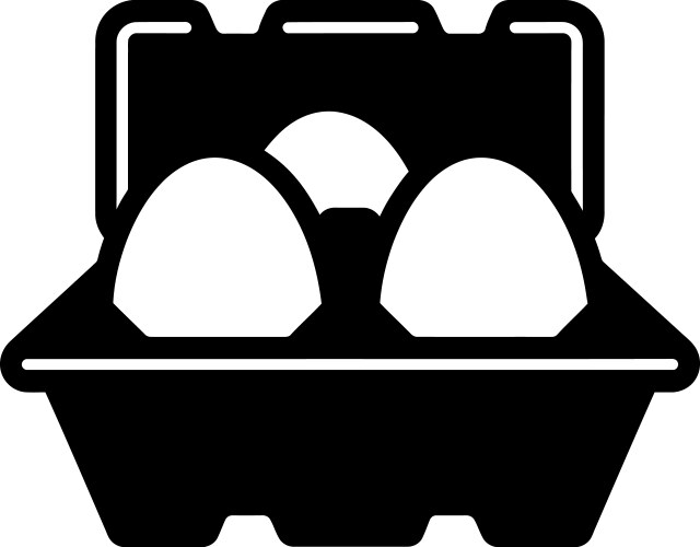Egg carton icon Royalty Free Vector Image - VectorStock