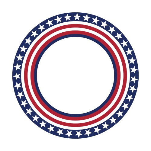 Star circle frame template Royalty Free Vector Image