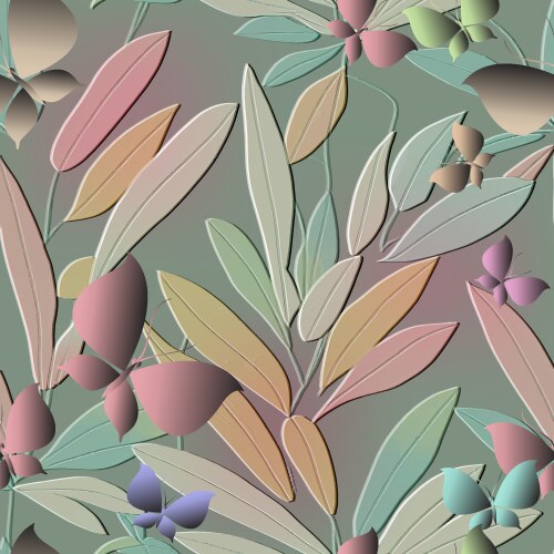 Gold style design with flower motif embossed Vector Image