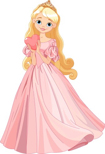 Cute little princess Royalty Free Vector Image