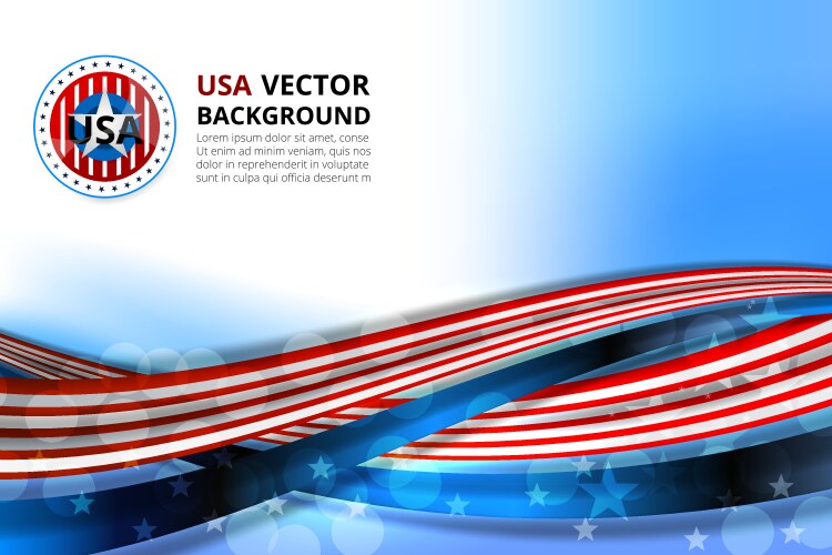 Background in colors of the american flag Vector Image