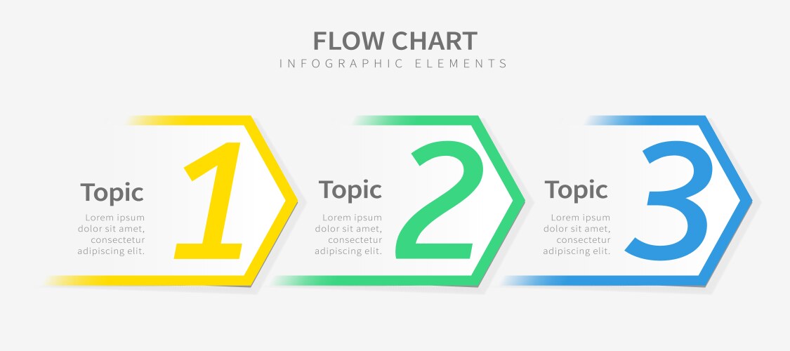 Flow chart infographic template Royalty Free Vector Image
