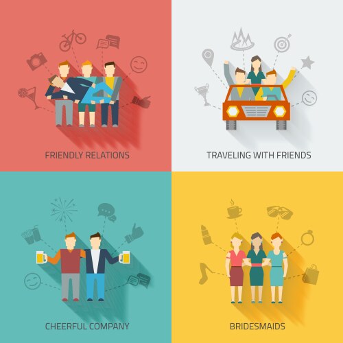 Peppa and friends 4 seasons Royalty Free Vector Image